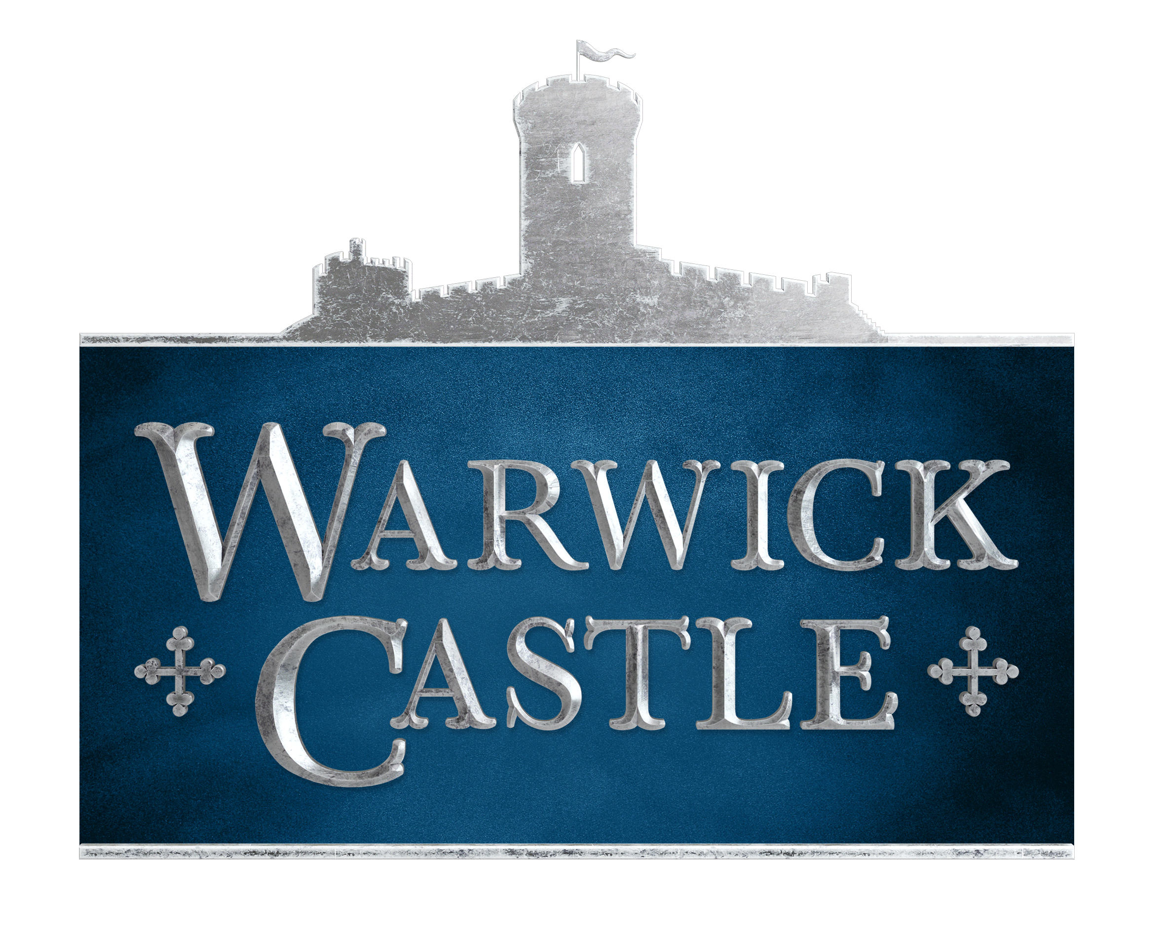 Warwick Castle Logo Die Luftsicht Von Warwick Castle In Stockfoto